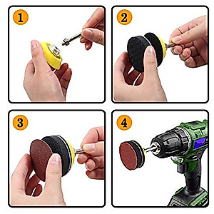 SPEEDWOX 2 Inch Hook and Loop Soft Sponge Cushion Buffer Pad 5 Pack Soft Foam Buffering Pad Sanding Sponge Hook and Loop Sponge Polishing Pad for Sanding Pad