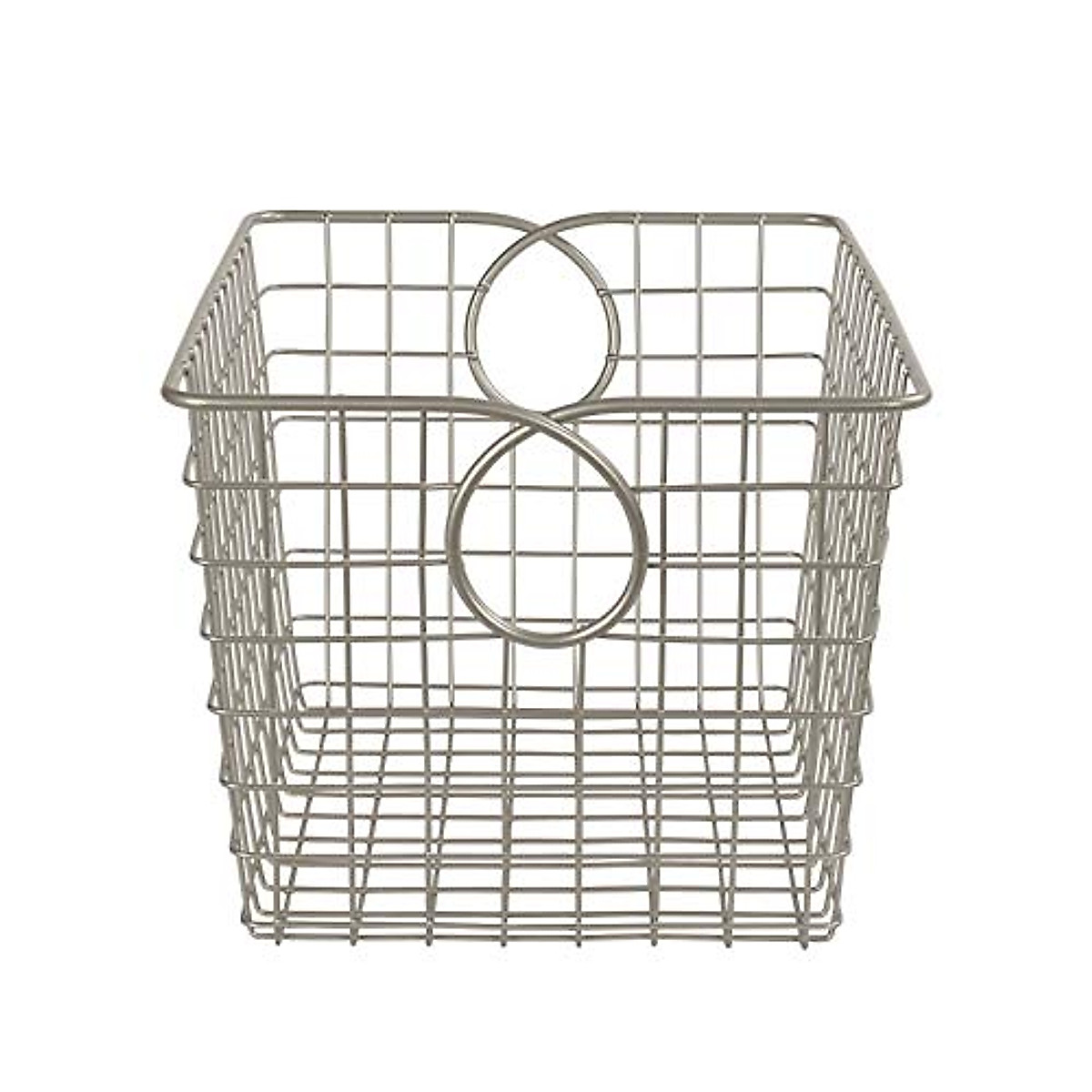 Spectrum Diversified Teardrop Small Wire Basket, Steel Versatile Storage & Organization Utility Tote, Cube Storage Bin for Home Organization