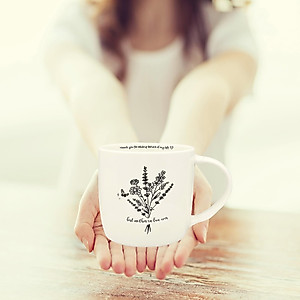 MALLAbyLAMMA Best Mother in Law Ever Coffee Mug Floral12 Ounce Ceramic, Mother-in-Law Keychain, Best Mother in Law Birthday Gift, Thank You Gift for Mother in Law Mothers Day Christmas