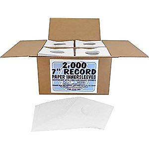 (2000) Archival Quality Acid-Free Heavyweight Paper Inner Sleeves for 7" Vinyl Records #07IW
