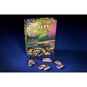 Lanterns Dice - Lights in The Sky, Card Dice Board Game 2-4 Players, 30-45 Min, Ages 10 and Up, Decorate The Palace Lake with Floating Lanterns to Impress The Emperor, Score Points for Best Festival