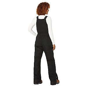 Carhartt womens Loose Fit Washed Duck Insulated Biberall Overall, Black, 2X US