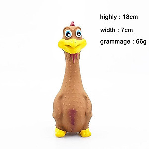 ＫＬＫＣＭＳ 2Pcs Screaming Chicken, Latex Rubber Squaking Chicken Toy Novelty Rubber Chicken Ducks for Kids and Dogs, Rubber Chickens Dog Chew Bite Toys