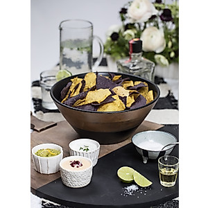 Mud Pie Black Reactive Dip Set, speader 5.5"