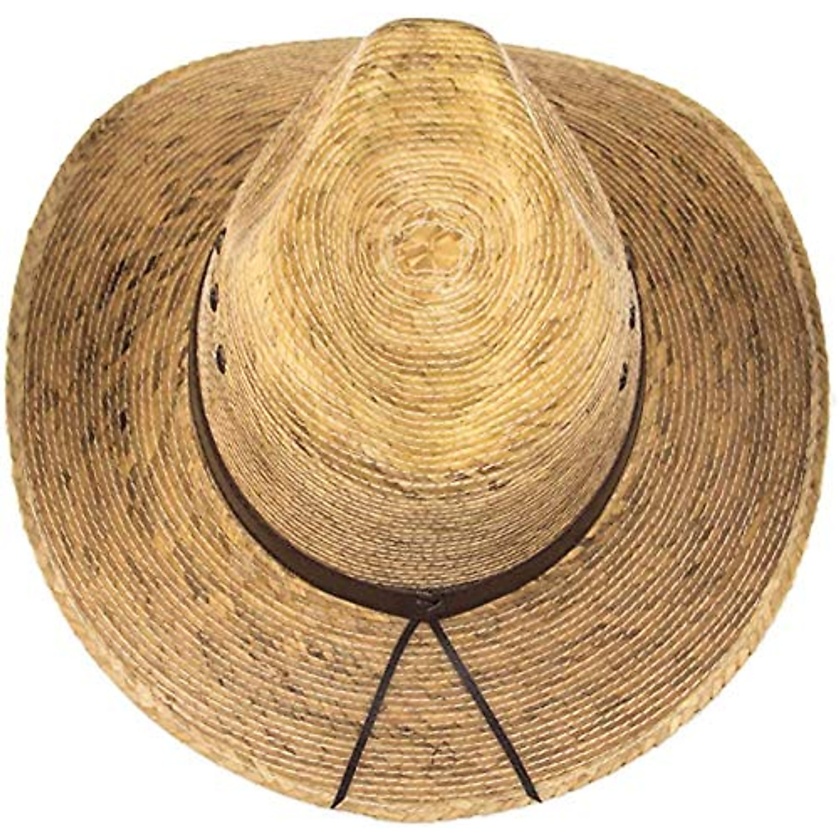 Big Wide Brim Natural Palm Leaf Straw Cuban Gaucho Fedora UPF Sun Hat Flex Fit