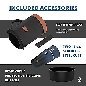 HEMLI One Gallon Water Bottle Insulated, 128 oz Insulated Stainless Steel Water Bottle, One Gallon Jug, Double Wall Vacuum-Sealed Insulated Beer Growler, with Carrying Case