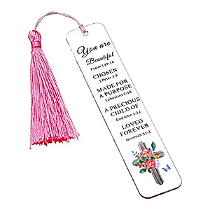 Christian Gifts for Women Acrylic Religious Bookmark Gifts for Women Inspirational Bible Verse Book Mark for Girls Daughter Book Lovers Birthday Christmas Stocking Stuffers Baptism Church Bulk Gifts
