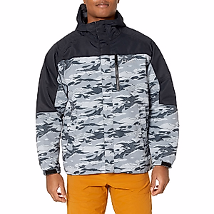 HUK Men's Grand Banks, Waterproof Heavy Duty Rain Jacket, Volcanic Ash, Large