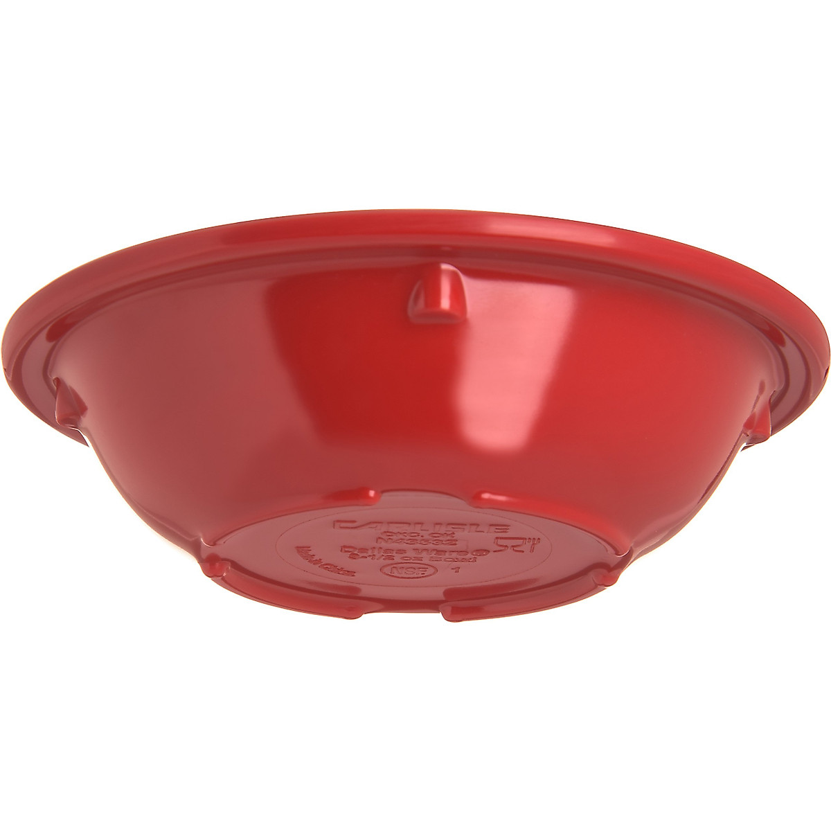 Carlisle FoodService Products Dallas Ware Reusable Plastic Bowl Fruit Bowl with Rim for Buffets, Home, and Restaurants, Melamine, 3.5 Ounces, Red, (Pack of 48)