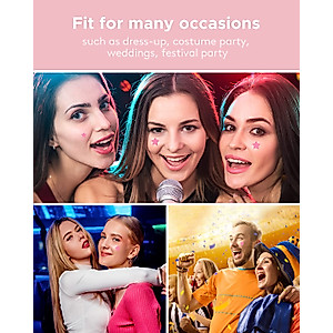 LitBear Acne Patch Pimple Patch, Pink & Yellow Star Shaped Acne Absorbing Cover Patch, Hydrocolloid Acne Patches For Face Zit Patch Acne Dots, Tea Tree Oil & Centella, 112 Patches, 14mm & 10mm