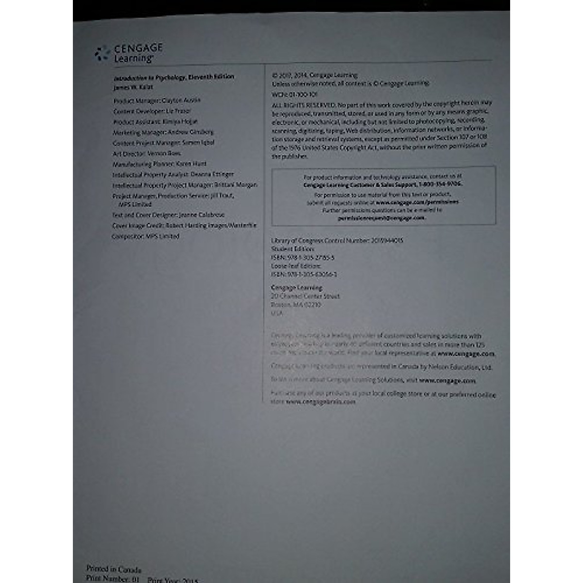 Introduction to Psychology, Loose-leaf Version