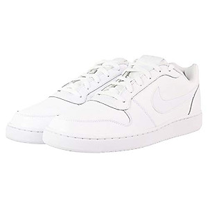 Nike Men's Ebernon Low Basketball Shoe, White/White, 9.5 Regular US