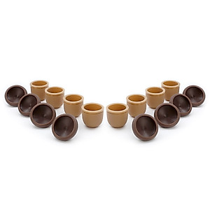 YHSWE 8pcs 5ml Pine Cone Non-stick Food Grade Silicone Wax Container Multi Use Silicone Jars for Wax, Essential Oil, Lip Balm, Shatter, Spices, brown