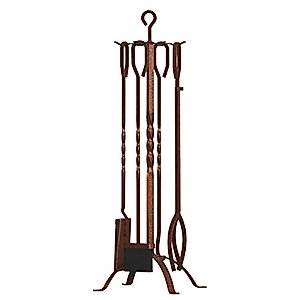 Fire Beauty 5 Pieces Fireplace Tools Set(Antique Bronze)