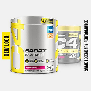 C4 Sport Pre Workout Powder Watermelon - NSF Certified for Sport + Preworkout Energy Supplement for Men & Women - 135mg Caffeine + Creatine Monohydrate - 30 Servings