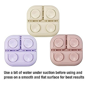PandaEar Silicone Suction Plates for Baby Toddler, 3 Pack Baby Food Plate Toddler Plates Divided