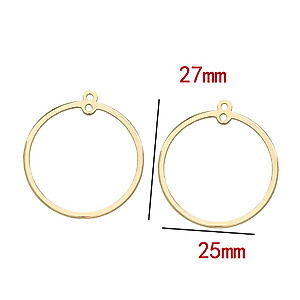10 Pcs Round Beading Hoop Rings Earring Finding Hoop Circle Bezels Linking Rings Wine Glass Charm Rings Jewelry Making Link Rings