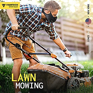 FIGHTECH Dust Face Mask with Extra Active Carbon Filters and Air Valves - for Woodworking, Moving, Construction - Medium (Pack of 2)