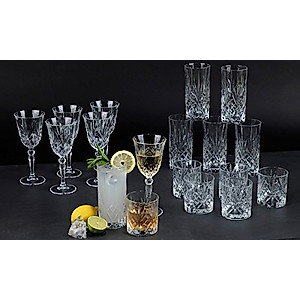 Set of 6 CRYSTAL HIGHBALL Durable Drinking glasses Limited Edition Glassware Drinkware Cups/coolers (11oz)