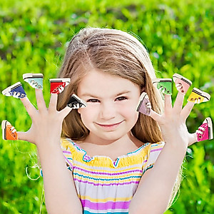 Mimeela 7 Pairs Mini Finger Shoes, Cool Mini Skateboard Shoes for Finger Breakdance, Fingerboard, Elf Shoes Doll Shoes, Used As Making Shoe Keychains and Sneakers for Birds