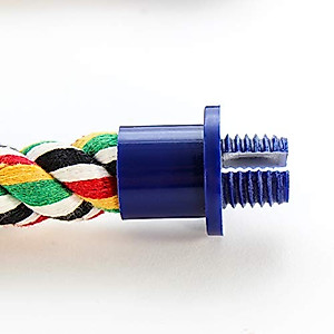 Penn-PLAX Bird Life Multicolored and Flexible Rope Perch – Create Fun, Colorful Curves and Bends – Great for Small and Medium Birds – 21” Long