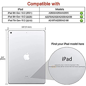 Newraturner Rotating Case for iPad 9th Generation (2021) / 8th Generation (2020) / 7th Gen (2019) 10.2 Inch --360 Degree Rotating Stand Protective Cover, Auto Sleep/Wake Function