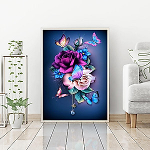 LWZAYS Cross Stitch Kits-Stamped Cross Stitch Kits for Beginners Adults 12x16inch Landscape Counted DIY Embroidery Needlepoint Kits Home Decor (YS13)