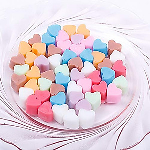 Silicone Moulds for Wax Melts, Wax Melt Moulds Silicone with Dropper 55 Heart Mould Sweet Moulds Mini Candy Molds Silicone Shape for Love Chocolate Soap Ice Cube Tray Jelly Melts Gummy DIY