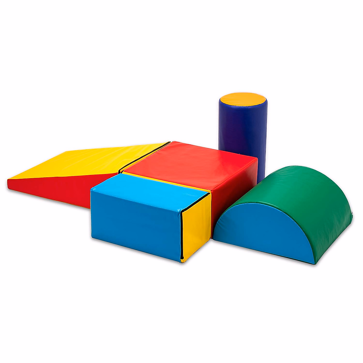 Matladin Indoor Safe Soft Foam Climber 5-Piece Sets, Beginner Toddler Climber with Slide Ramp Indoor Climbing Toys for Toddlers Kids and Children