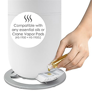 Crane Ultrasonic Cool Mist Tower Humidifier, 2 Gallon,White,EE-6917