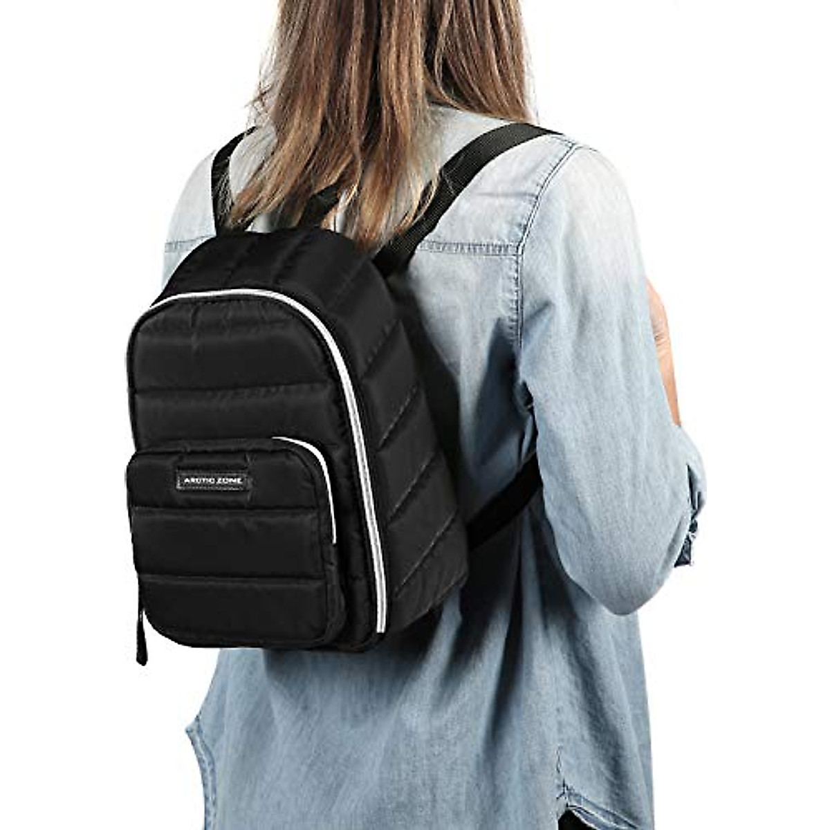 Arctic Zone Quilted, Insulated Backpack Style Lunch Pack - Black
