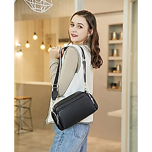 Small Crossbody Bags for Women Trendy - Fanny Packs Wide Strap Ladies Shoulder Handbags Crossbody Purse with Multi Pockets