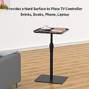 GAGUIUP Adjustable Side/End Table - Metal Coffee Table Small Sofa Side Table Indoor Nightstand Furniture for Living Room, Dorm, Home Office, and Bedroom - Black