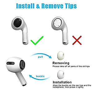 [3 Pairs] Replacement Ear Tips for AirPods Pro and AirPods Pro 2nd Generation with Noise Reduction Hole, 3 in 1 Cleaner Kit for AirPods 1 2 3 Pro/Pro 2, Silicone Ear Tips for AirPods Pro (S/M/L)