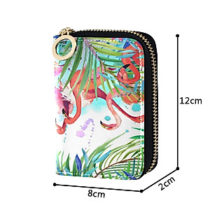 MOYYO RFID Credit Card Holder Case Vintage Sea Turtle Leather Printed Zipper Card Case Wallet for Women Girls