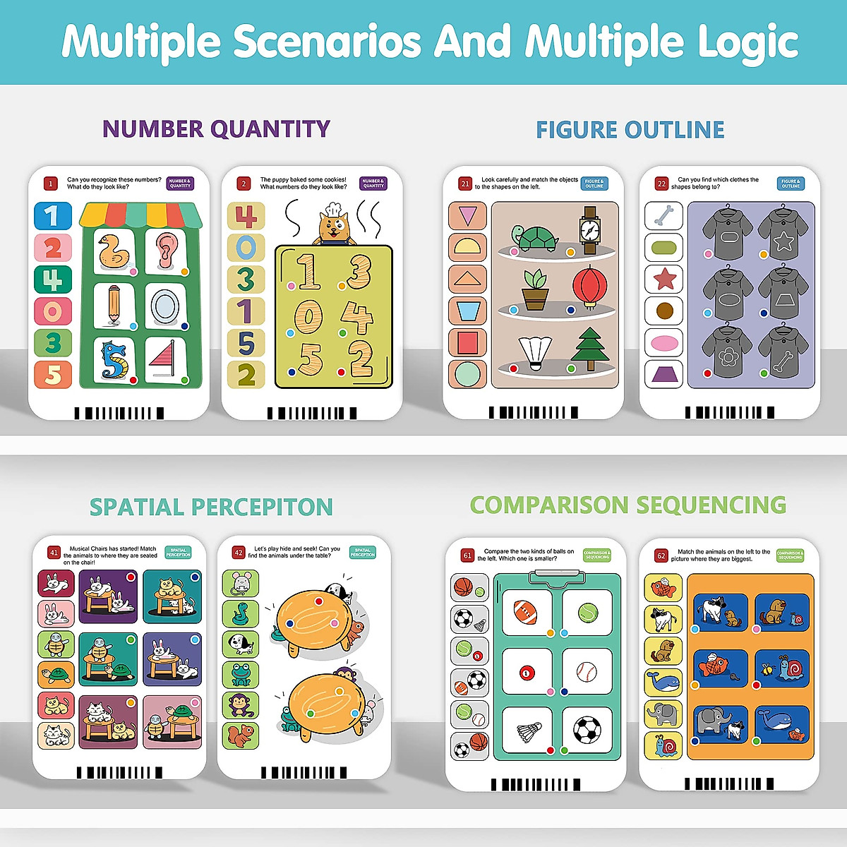 iPlay, iLearn Kids Electronic Interactive Learning Educational Toy, Preschool Learning for Kindergarten Homeschool Classroom Elementary School, Logic Thinking Cards for 4 5 6 7 8 Year Old Boys Girls