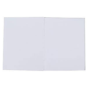 6 Pack White Hardcover Blank Book, 8.5x11 Unlined Journals for Students, Kids, Story Writing (18 Sheets/36 Pages)
