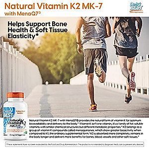 Doctor's Best Natural Vitamin K2 MK-7 with MenaQ7 White No Flavor, 60 Count