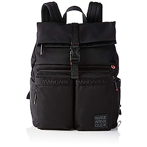 Mandarina Duck Unisex's Backpack Daypack, Black, Warrior