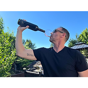 Guzzle Buddy 2GO Unbreakable Tritan Plastic Wine Bottle Glass, It Turns Your Bottle Into Your Glass, Real Women