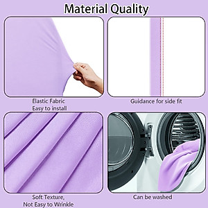 AIBIIN 2.6x6ft Purple Arch Wall Backdrop Violet Round Top Backdrop Cover Solid Color Round Top Arch Frame Cover 2-Sided Fit Backdrop Stand Wedding Bridal Shower Bride to Be Engagement Birthday Decor