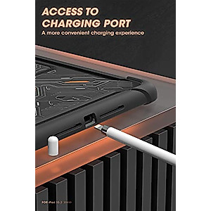 Mumba Ops Case for New iPad 9th/8th/7th Generation 2021/2020/2019, [Built-in Screen Protector] [Kickstand] [Pencil Holder], Full-Body and Drop-Proof Cover for iPad 10.2 inch, Cyberpunk Style