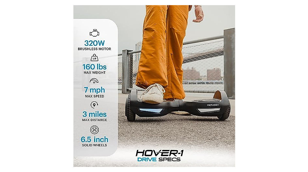 Hover-1 Drive Electric Hoverboard - Speed & Safety Combined
