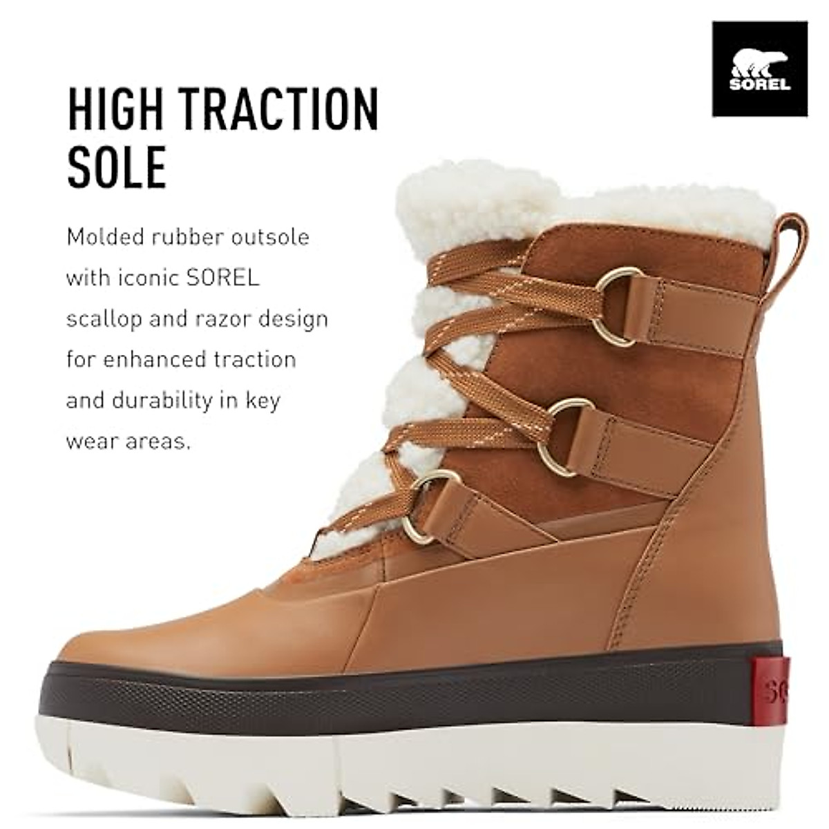 Sorel Women's Joan of Arctic Next Boot Waterproof Boots - Velvet Tan, Chalk - Size 10