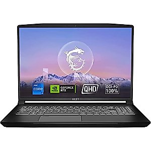 MSI Creator M16 16" WQXGA (2560x1600) Gaming Laptop 2023 New | 13th Intel i7-13620H 10-Core | NVIDIA GeForce RTX 4060 | Backlit Keyboard | Type-C | Wi-Fi 6 | 32GB DDR5 2TB SSD | Win10 Pro