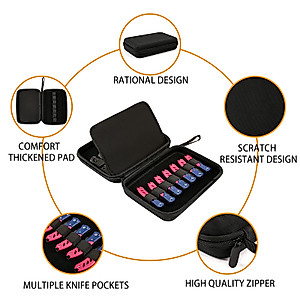 Pocket Knife Display Case with 14 Slots, Knife Case, Folding Knife Holder Organizer, Butterfly Knife Storage Carrier, Knives Collection Protector for Survival Tactical Outdoor EDC Mini Knife