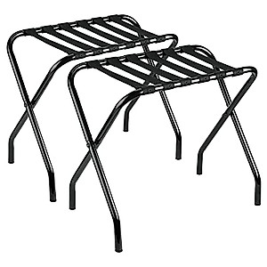 Ulimart Luggage Rack 2 Pack Steel Frame Folding Suitcase Stand,Luggage Rack For Guest Room,Easy Assembly Luggage Stand For Hotel For Bedroom,Guest Room Essentials