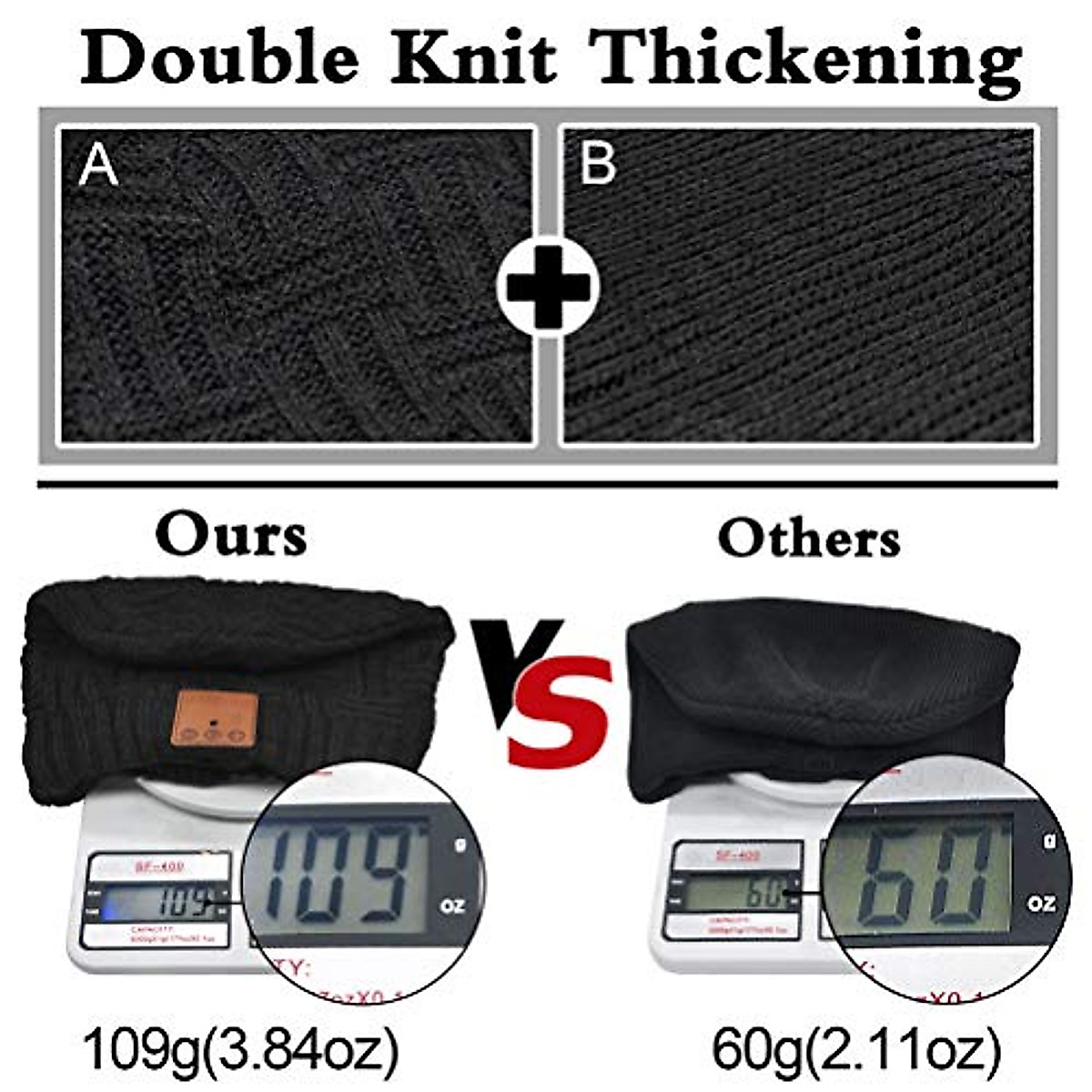 GoldWorld Bluetooth Hat Beanie,Stocking Stuffers Gifts for Women Men Him Teenage Black