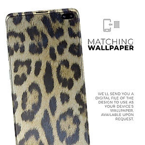 DesignSkinz Real Leopard Hide V3 Protective Vinyl Decal Wrap Skin Cover Compatible with The Samsung Galaxy S20 (Screen Trim & Back Glass Skin)