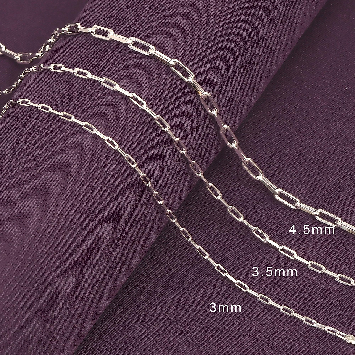 LeCalla 925 Sterling Silver Italian 4.5 MM Diamond-Cut PaperClip Link Chain Necklace for Women 18 Inches
